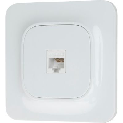 Prise RJ45 éthernet Jacobsen Kennet blanc complet
