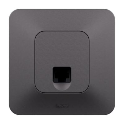 Prise RJ45 multimédia catégorie 6 FTP Neptune noir, Legrand