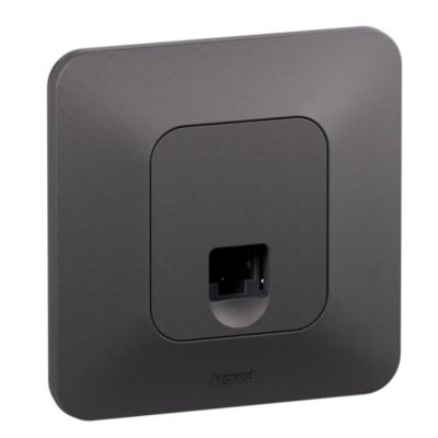Prise RJ45 multimédia catégorie 6 FTP Neptune noir, Legrand