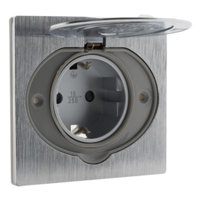 Prise sol Schuko IP44 + boîte installation Zenitech