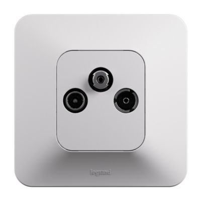 Prise télévision TV-SAT DAB+ Neptune blanc, Legrand