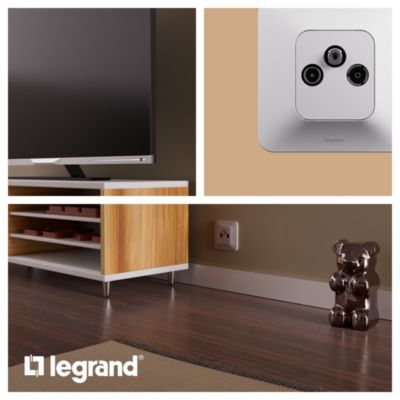 Prise télévision TV-SAT DAB+ Neptune blanc, Legrand