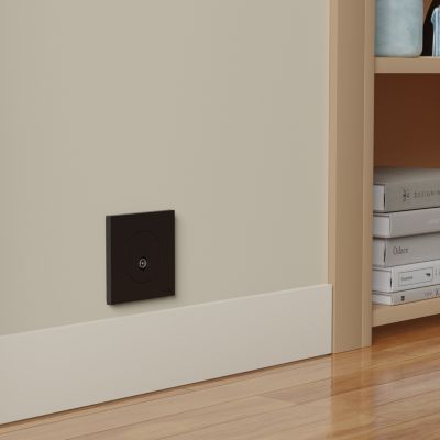 Prise TV simple mâle, sortie coaxiale, noir onyx, Odace