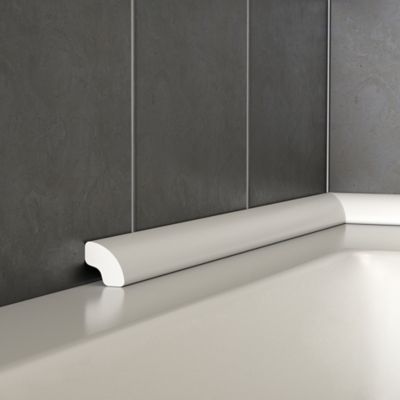 Profilé de carrelage intérieur PVC auto-adhésif arrondi Diall blanc L.250 x l. 1.7 x Ep. 0,7 cm ...