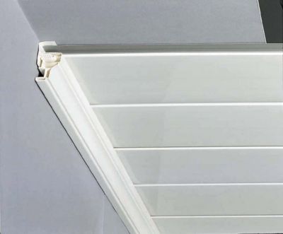 Profil de finition pour plafond et corniche Grosfillex PVC mat blanc L ...