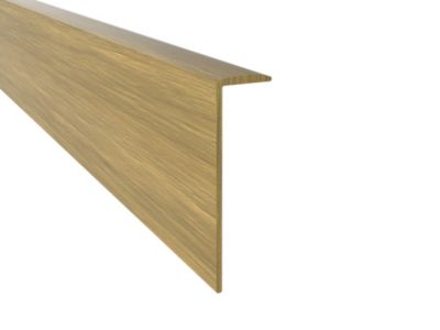Profil de finition pour plan de travail bois foncé L. 300 x l. 3,8 x H ...