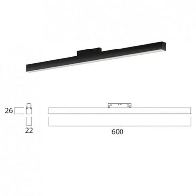 Profilé LED sur Rail Magnétique 48V 18W Opaque - Blanc Neutre 4000K ...
