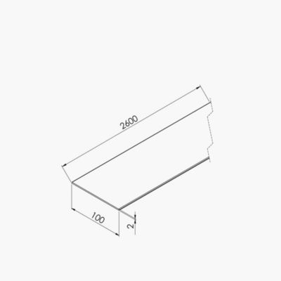 Profil Plat PVC 100 mm - Longueur 2.60 m - A l'unité