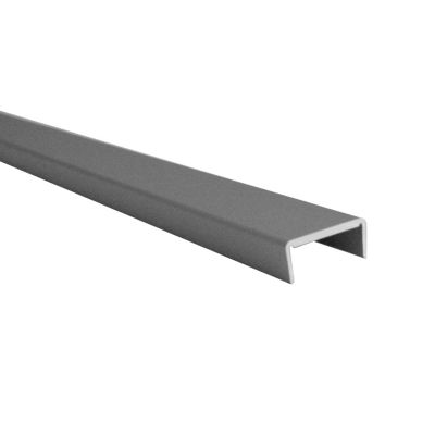 Profilé U pour habillage de chant 9x21.5x9, satiné argent, lg 1950mm