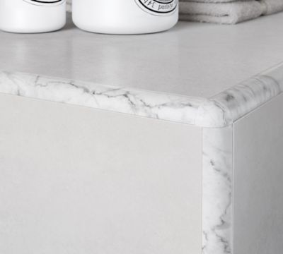 Profilé de carrelage intérieur Diall rond PVC blanc marbré lisse L.2,5m x l.3cm x ep.6mm | Castorama