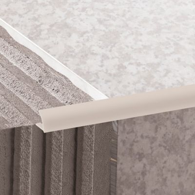 Profilé de carrelage intérieur Diall rond PVC crème lisse L.2,5m x l.2,7 cm x ep.9mm