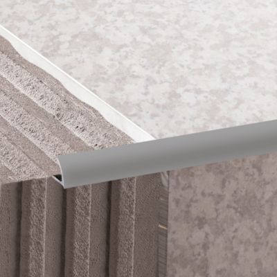 Profilé de carrelage intérieur Diall rond PVC gris lisse L.2,5m x l.2,7 cm x ep.9mm | Castorama