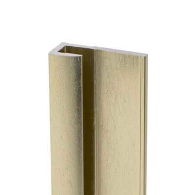 Profilé de finition H.255 x l.1,7 cm, aluminium, or mat, Schulte DecoDesign