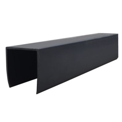 Profilé de finition PVC en U gris anthracite L.175 cm