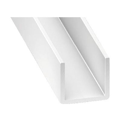 Profilé U PVC blanc 10,5 x 11,5 x 10,5 mm, 2 m | Castorama