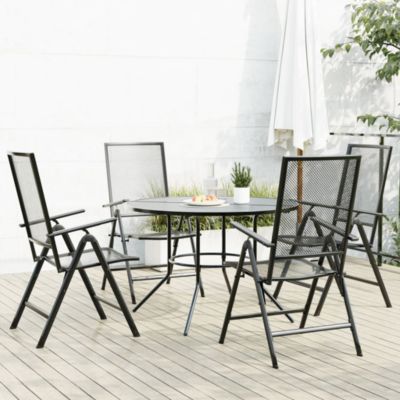 Prolenta Premium - Ensemble de chaises de jardin inclinables 5 pcs ...