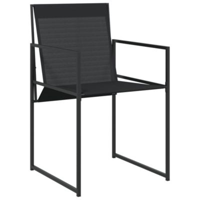 Prolenta Premium - Ensemble à manger de jardin 11 pcs noir textilène