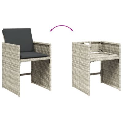 Prolenta Premium - Ensemble à manger de jardin et coussins 13 pcs gris ...