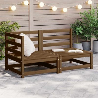 Prolenta Premium - Salon de jardin 2 pcs marron miel bois de pin massif