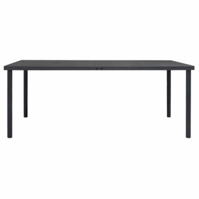 Prolenta Premium - Table à dîner d'extérieur Anthracite 190x90x74 cm Acier