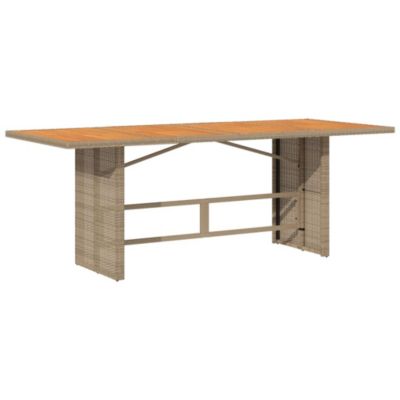 Prolenta Premium - Table de jardin avec dessus en bois d'acacia beige ...