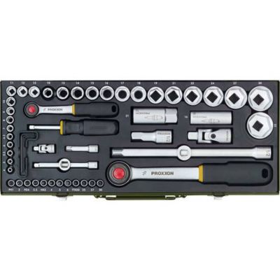 Proxxon Industrial jeu de douilles mâles métriques 6 pans 1/4" et 1/2 ...
