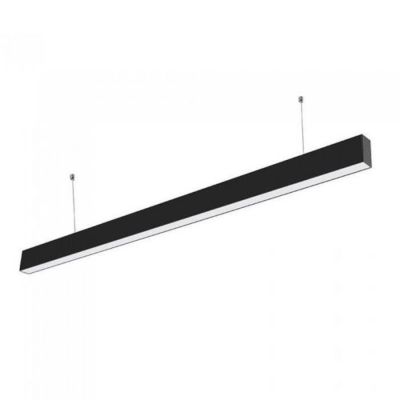 Réglette LED Suspendue Interconnectable NOIR - SILUMEN - 120cm 40W ...