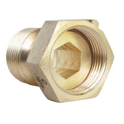 Raccord 2 pièces pour compteur mâle 1/2-femelle 3/4