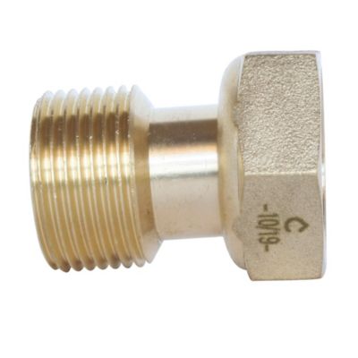 Raccord 2 pièces pour compteur mâle 1/2-femelle 3/4