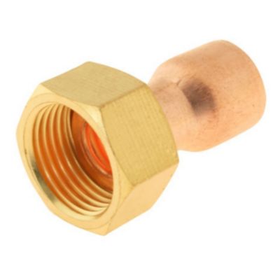 Raccord collet battu cuivre droit à souder sur tube cuivre Ø12 - sortie ...