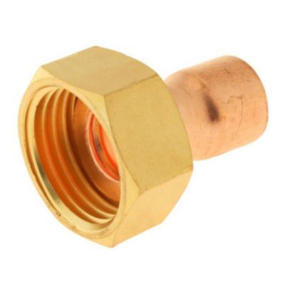 Raccord collet battu cuivre droit à souder sur tube cuivre Ø12 - sortie ...