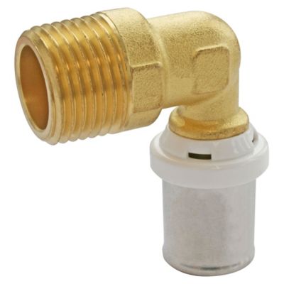 Raccord coudé à sertir pour tube Multicouche Ø16 - coude mâle 15/21 (1/2") | Castorama