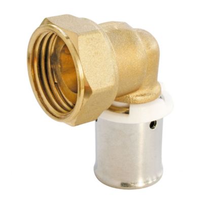 Raccord coudé à sertir pour tube PER Ø16 - coude écrou tournant 15/21 (1/2") | Castorama