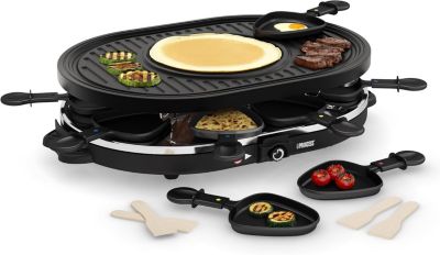 Raclette grill 8 personnes avec plaque ovale 1200 W