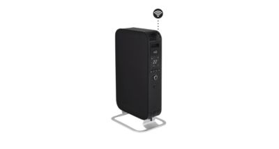 Radiateur à bain d'huile connecté 1500 W, pour 22 m², blanc et noir, l ...
