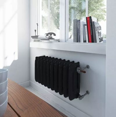 Radiateur fonte noir mural - Hauteur 410mm - Longueur 1016mm - 944 watt ...