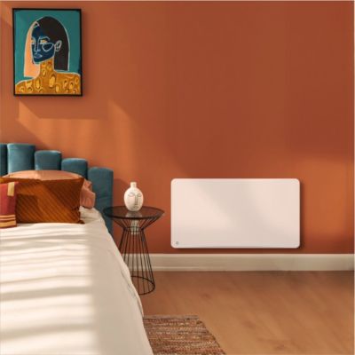 Radiateur électrique fixe à inertie sèche céramique avec thermostat ...