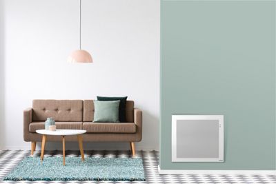 Radiateur rayonnant digital détection Palerme 2 vertical blanc 1000W ...