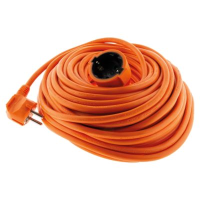 Rallonge électrique Schuko 2P+T - orange - 25m - Zenitech | Castorama