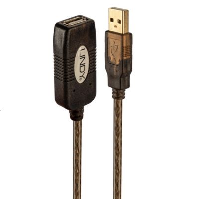 Rallonge USB 2.0 amplifiée 20m LINDY