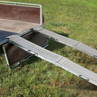 Rampe de chargement pliable - charge max 400 kg - en acier galvanisé - EURO VANADIUM