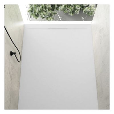 Receveur de douche 80 x 130 cm extra plat COVER en resine surface ...