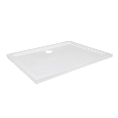 Receveur de douche acrylique 80 x 100 cm, blanc, Vorma