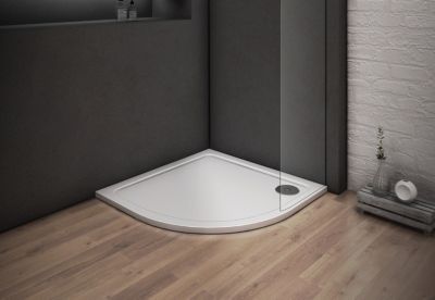 Receveur de douche blanc - 90x90x3cm - 1/4 de cercle - Bac à douche ...