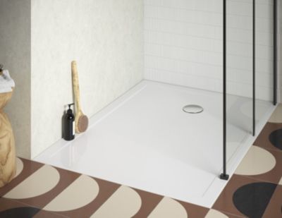 Receveur de douche extra-plat 70 x 100 cm blanc Jacob Delafon Edgar