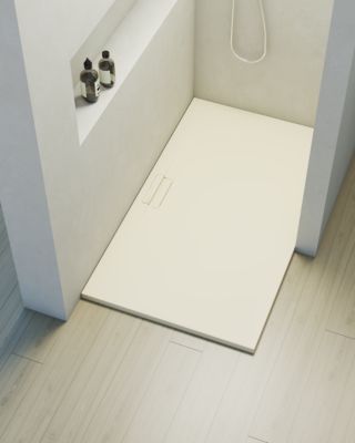 Receveur de douche extraplat blanc ivoire 80x140 cm Shile - POALGI