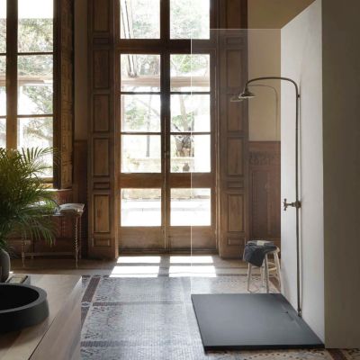 Receveur de douche extraplat noir 90x180 cm Shile - POALGI