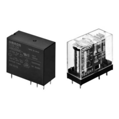 Relais de puissance pour circuits imprimés 24 V DC, 5 A, 2 inverseurs ...
