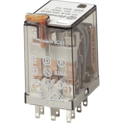Relais enfichable miniature 3 inverseurs 110 V AC 10 A - Finder 55.33.8 ...