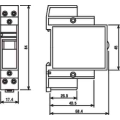 Relais industriel Finder 22.22.8.008.4000, 8 V/AC, 2 NO, montage rail ...